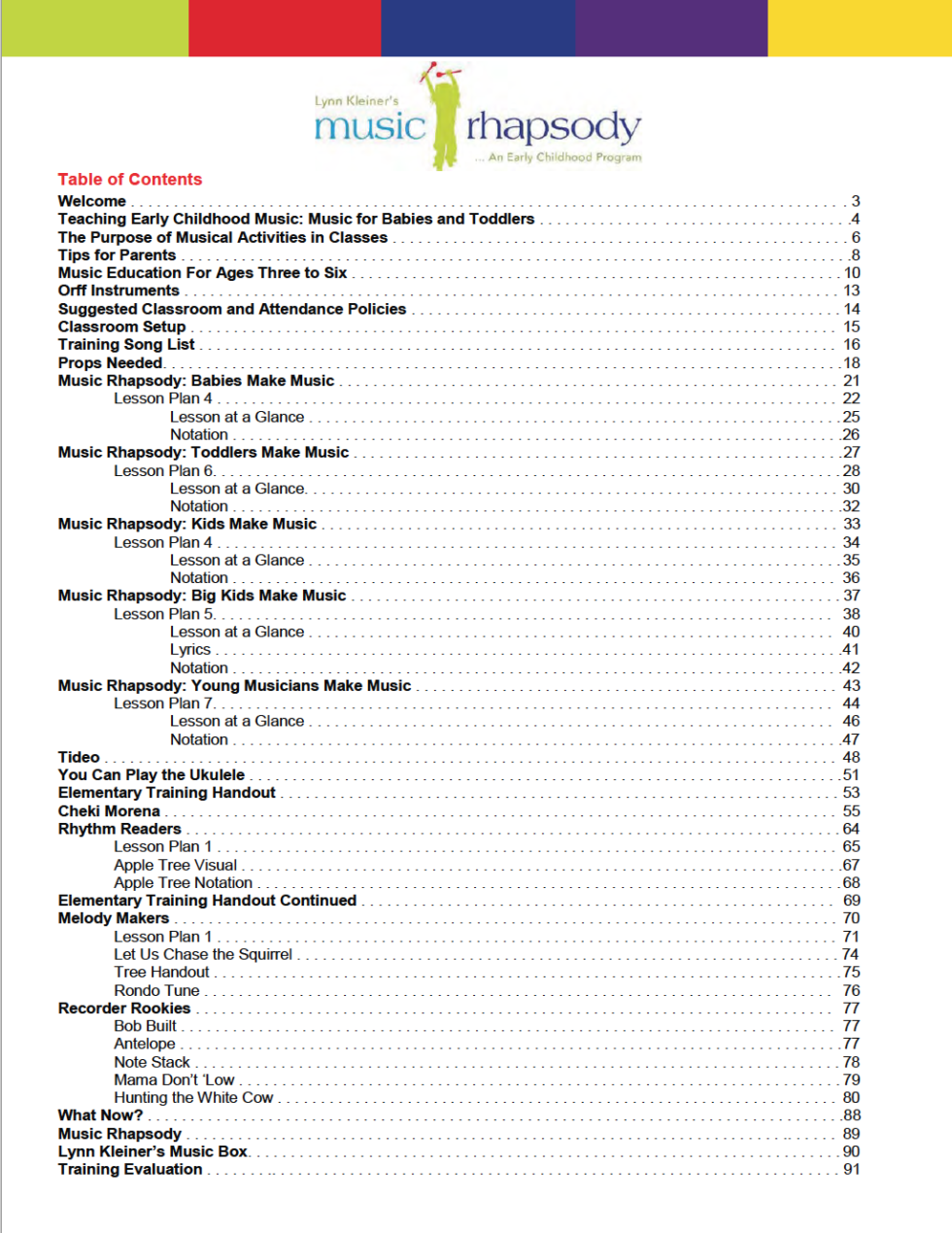 Teacher Training Book Preview - Music Rhapsody